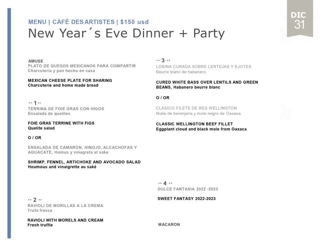 NYE Dinner + Party – Puerto Los Cabos HOA